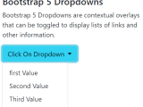 Bootstrap 5 Dropdowns Tpoint Tech