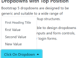Bootstrap 5 Dropdowns Tpoint Tech