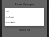 React Native Picker Tpoint Tech