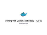 Working With Docker And Nodejs Tutorial Tutorialedge Net