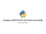 Creating A Restful Api With Python And Aiohttp Tutorialedge Net