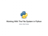 Working With The File System In Python Tutorialedge Net