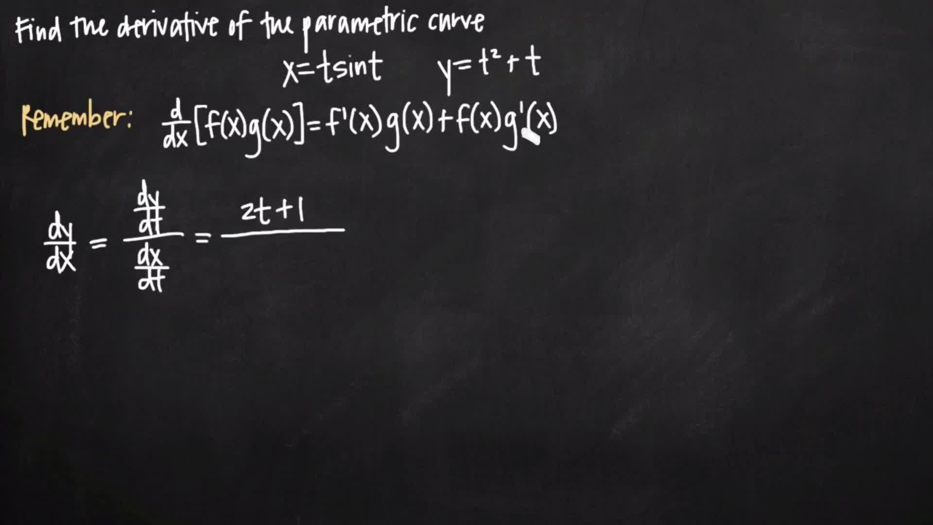 Derivative Of A Parametric Curve Clickview