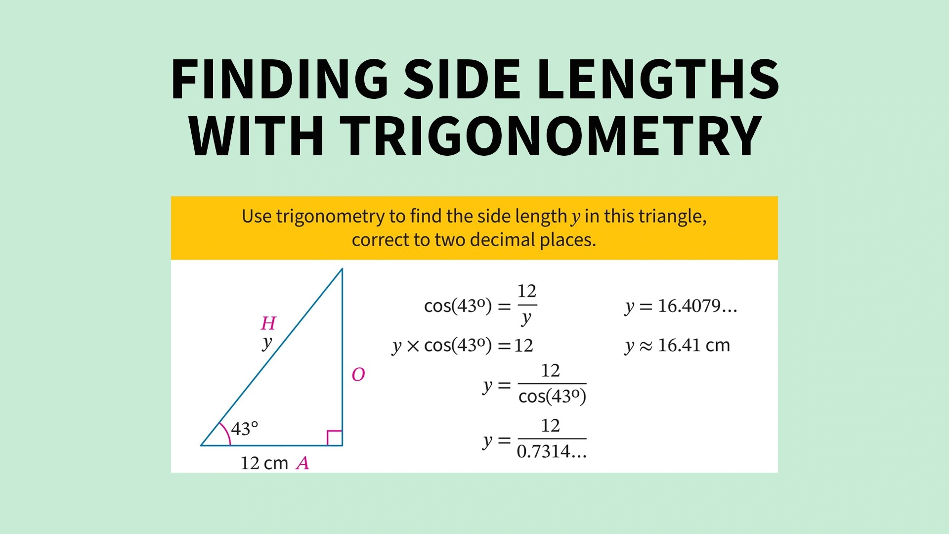 Using Trigonometry To Find Side Lengths Clickview