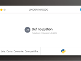 Def No Python Lindon Macedo Python Dio