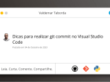 Dicas Para Realizar Git Commit No Visual Studio Code Valdemar Taborda
