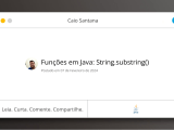 Funções Em Java String Substring Caio Santana Java Dio