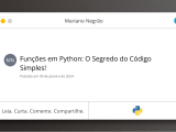 Funções Em Python O Segredo Do Código Simples Mariano Negrão