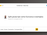 Split Javascript Como Funciona E Exemplos Valdemar Taborda