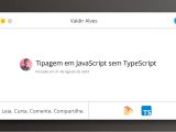 Tipagem Em Javascript Sem Typescript Valdir Alves Segurança