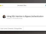 Using Sql Injection To Bypass Authentication Jhonatan Silva Dio