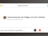 Versionamento De Código Com Git E Github Marília Pinheiro Github