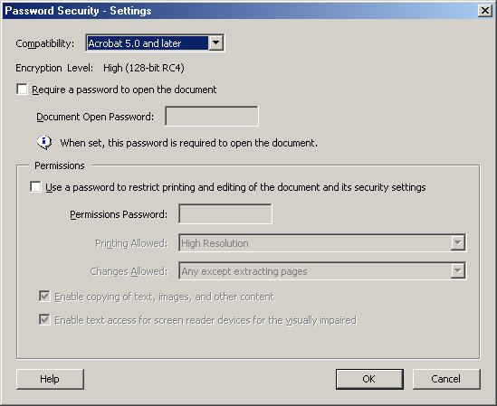 Setting the password through Adobe acrobat | Champ's blog