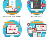 Premium Vector Application Website Development Program Coding Design