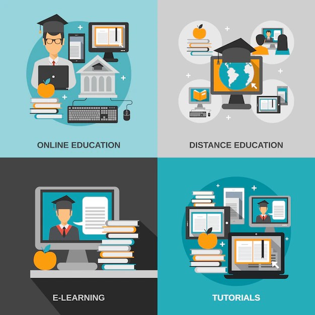 Free Vector E Learning Infographics Set