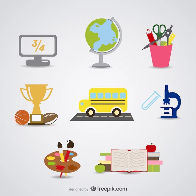 Free Vector Flat Design School Elements