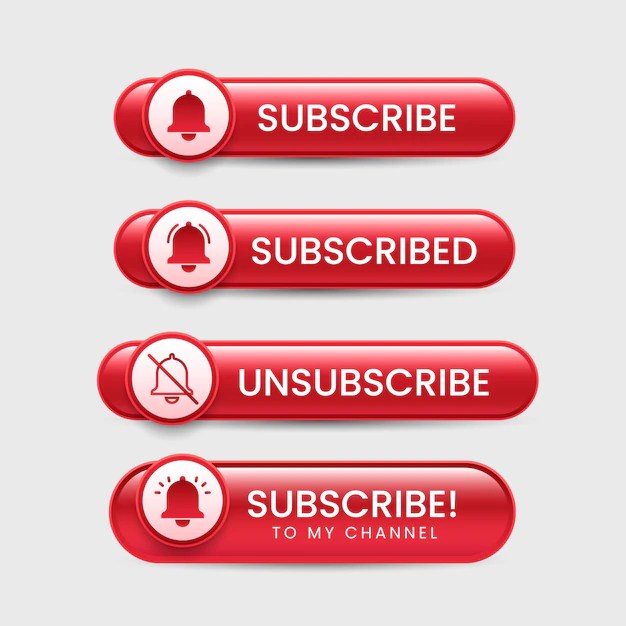 Free Vector Gradient Subscribe Button Set