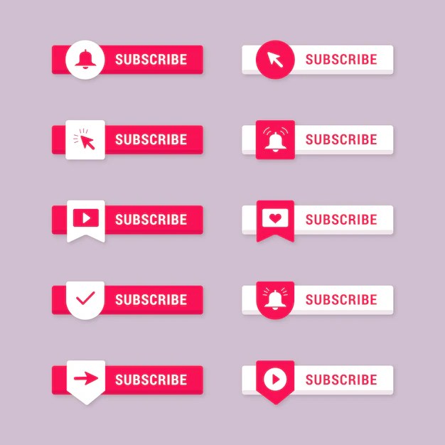 Free Vector Subscribe Button Set