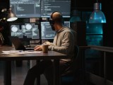 Premium Photo Database Programmer Writing Html Code On Multiple