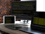 Premium Photo Programming Code Abstract Technology Background