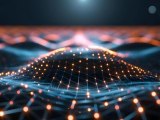 Quantum Computing Processor Visualization With Glowing Nodes And Data