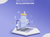 Premium Psd 3d Rendering Web Postdevelopment Software Website