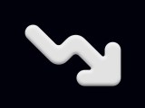 Premium Psd Decrease Arrow Statistic Icon 3d