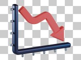 Premium Psd Decrease Line Chart 3d Icon