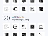 Premium Vector 20 Programming And Coding Solid Glyph Icon Pack Like