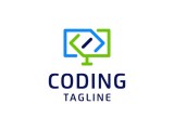 Premium Vector Code Coding Developer Logo Design