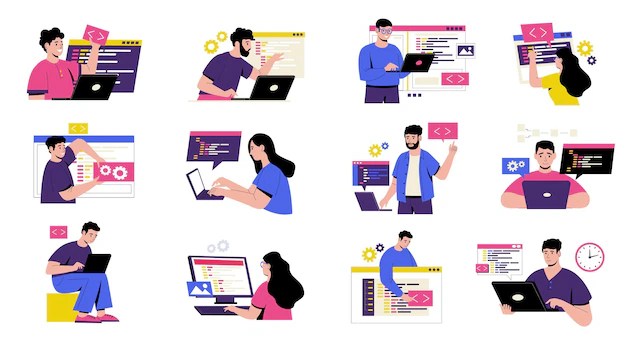 Software Developers Programmers And It Engineers Characters Coding Testing And It Development - Amazing 8K Ocean Images | Free Download