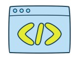 Premium Vector Coding Doodle Icon Vector Flat Program Code