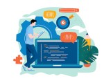Premium Vector Coding Programming Application And Website Development
