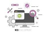 Premium Vector Computer With Code Programing Software Data