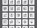 Premium Vector Creative Programming And Coding 25 Outline Icon Pack
