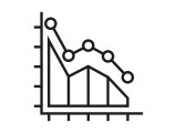 Premium Vector Decrease Diagram Icon Vector Illustration Analysis