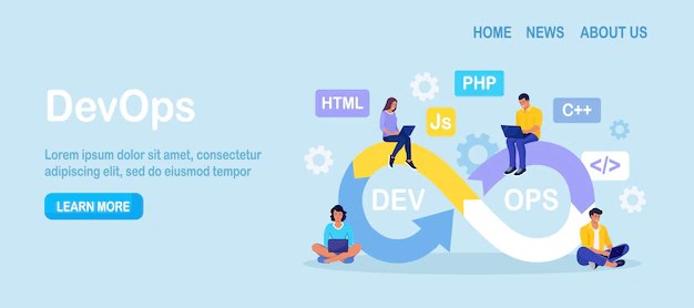 Devops Developer Concept Programmer Working On Software Development - Creative Retina Space Backgrounds | Free Download