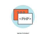Premium Vector Flat Lined Document With Php Code Coding Programming