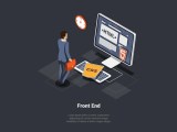 Premium Vector Front And Back End Of Development Website Interface
