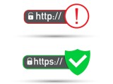 Premium Vector Http And Https Protocols On Shield On White