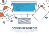 Premium Vector Lined Programming Coding And Seo Outline Computing