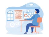 Premium Vector Programmer Developer Creates Software And Programming