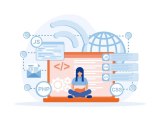 Premium Vector Programmer Developer Engineer Coding And Developing