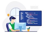 Premium Vector Programmer And Engineering Development Coding Web