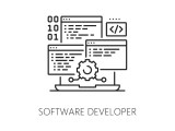 Software Developer It Specialist Icon Digital Engineering Or Program