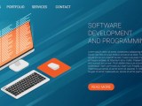 Premium Vector Software Development And Programming Program Code On