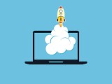 Start Up Program Rocket Computer Boot Program Premium Vector