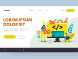 Premium Vector Tiny Programmers Programming Website For Internet