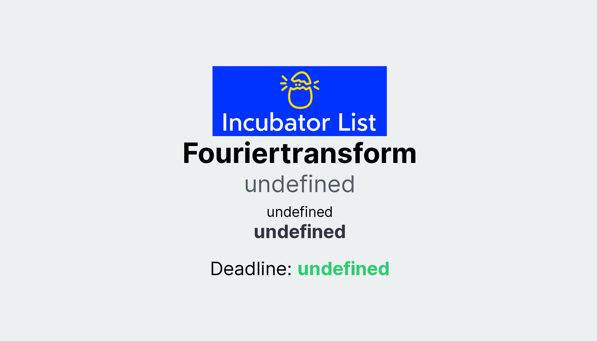 Fouriertransform Key Information