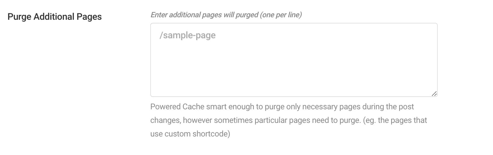 Advanced Options Powered Cache Documentation